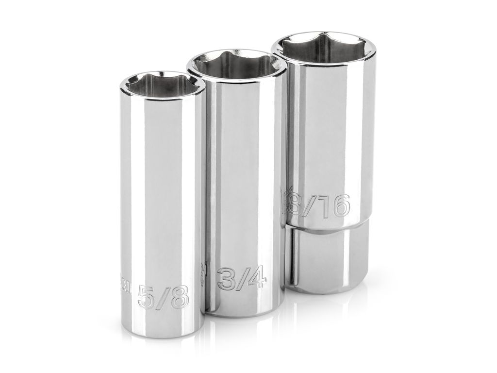 1/2 Inch Drive Spark Plug Socket Set (3-Piece) | TEKTON | SHD92035