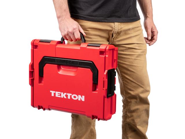 Shallow Stacking Tool Box with Foam (4 Sheets) and Lid Insert | TEKTON