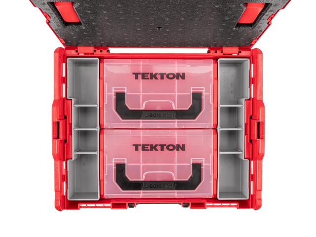 Shallow Stacking Tool Box with Red Mini Stacking Tool Boxes | TEKTON