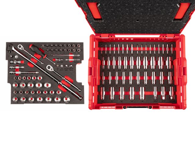 127-Piece Tool Set in Modular Stacking Organizer with Foam | TEKTON