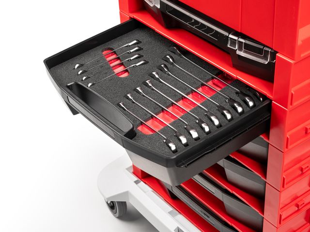 14-Piece Ratcheting Wrench Set with Drawer and Foam | TEKTON