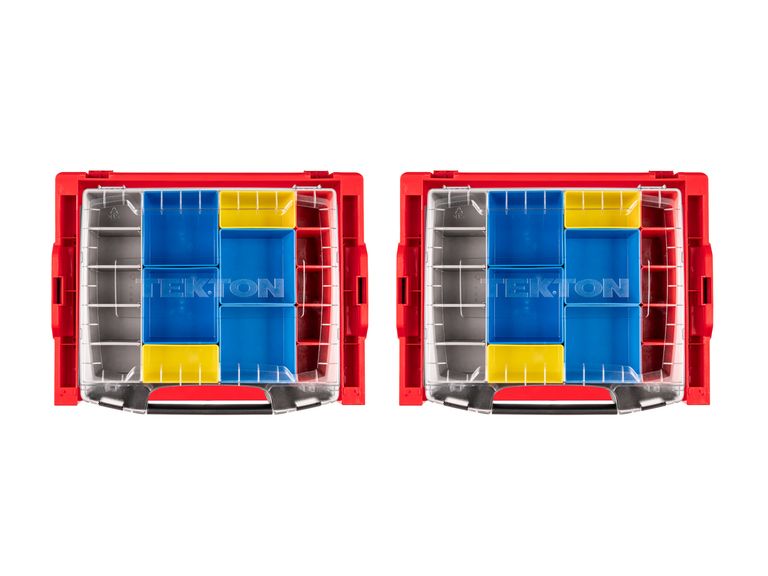 6-Drawer Rolling Stack with Shallow Tool Box and Bins | TEKTON