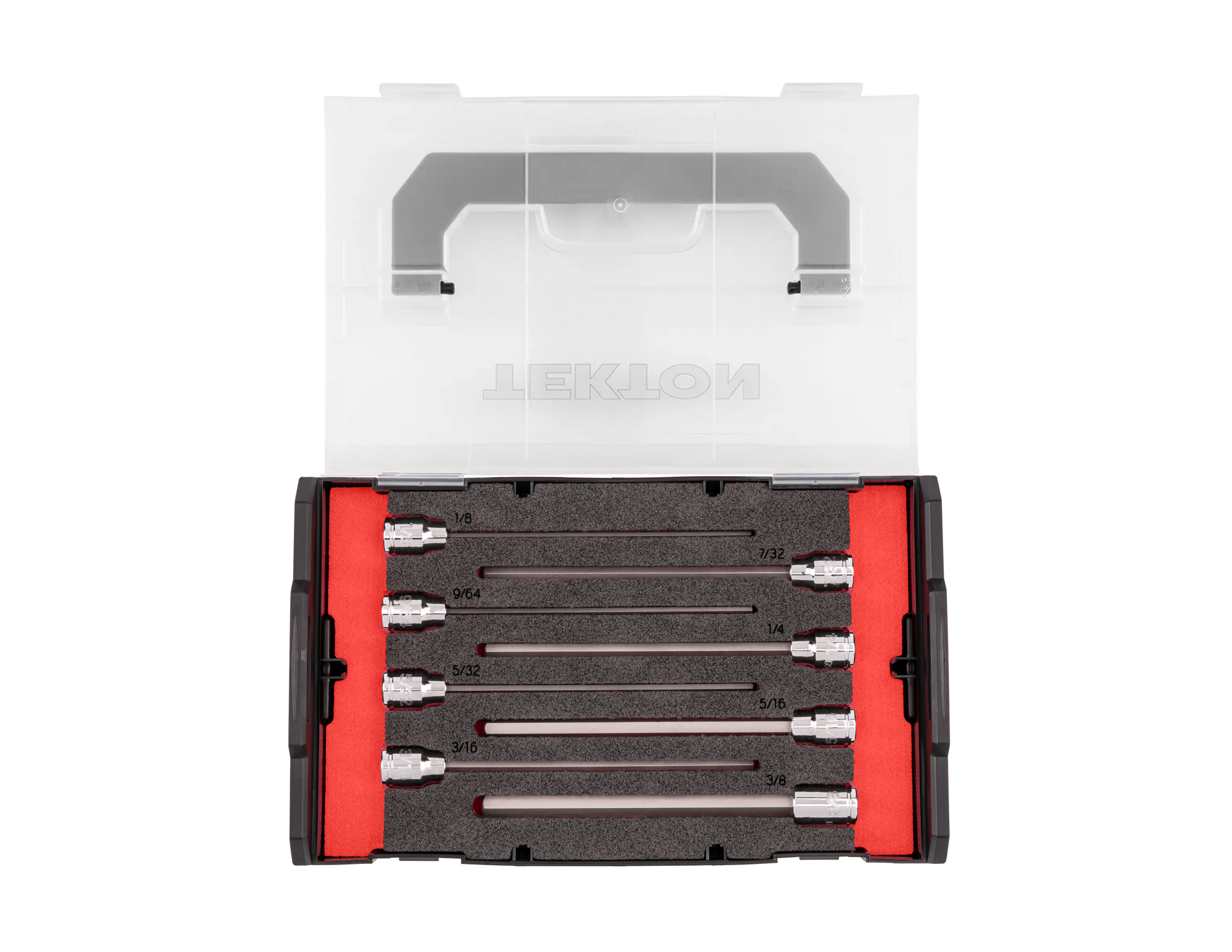 3/8 Inch Drive Long Hex Bit Socket Set in Mini Tool Box (in.) | TEKTON