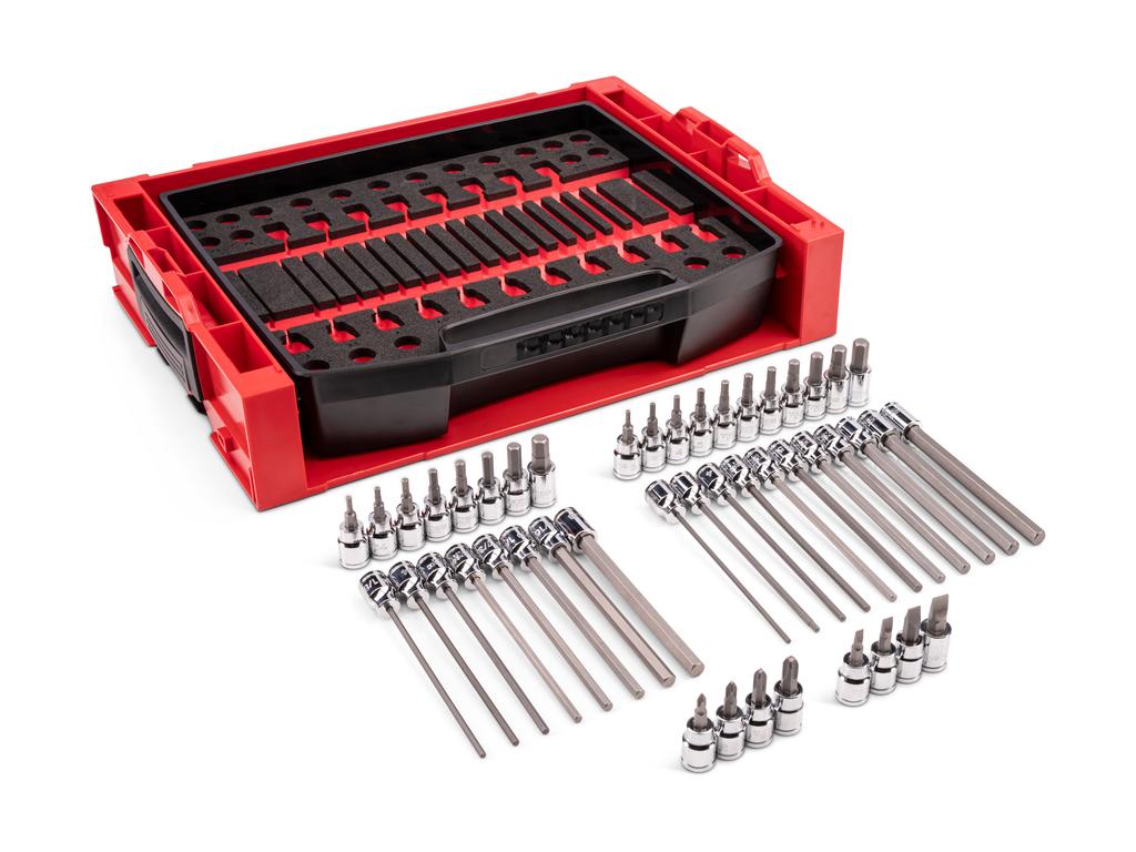 3/8 Inch Drive Bit Socket Set with Drawer and Foam (46-Piece) | TEKTON