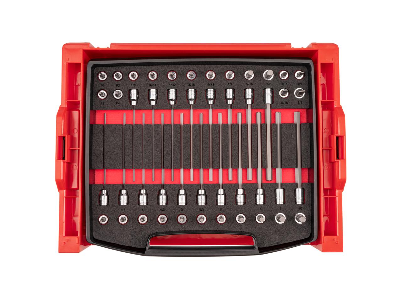 1/4, 3/8, 1/2 Inch Drive Bit Socket Set in Foam (213-Piece) | TEKTON