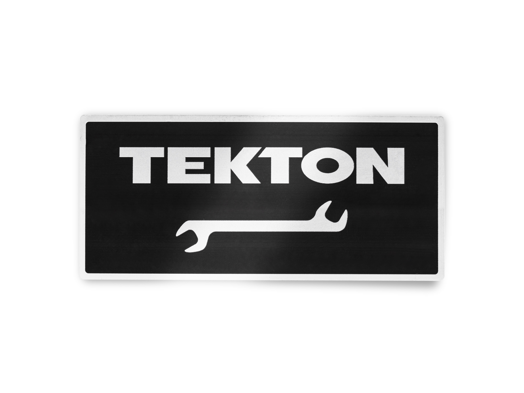 Tekton Angle Wrench Logo Sticker, Matte Black (4 x 1.9 in.) | TEKTON