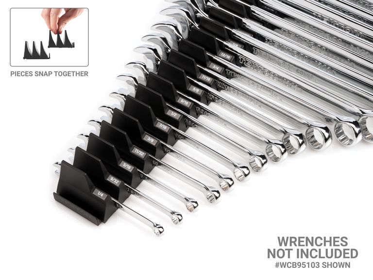 80-Tool Modular Wrench Organizer Set (Black) | TEKTON | Made in USA