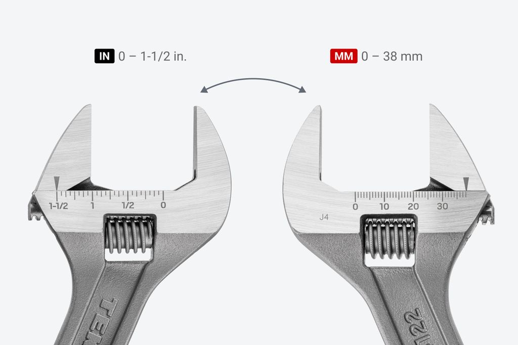6 Inch Wide-Jaw Adjustable Wrench (1-1/2 in. Capacity) | TEKTON