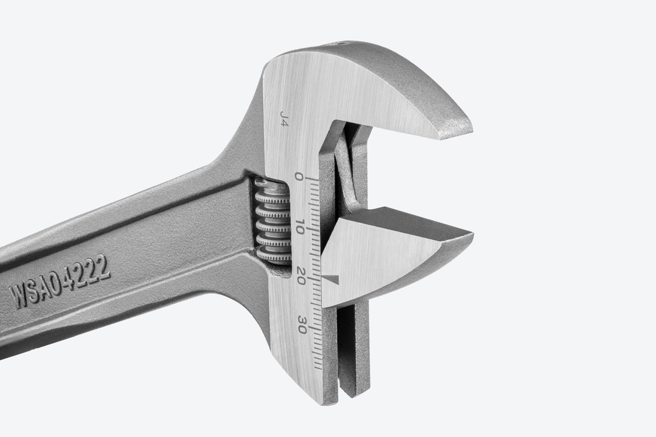 9 Inch Wide-Jaw Adjustable Wrench (1-1/2 in. Capacity) | TEKTON