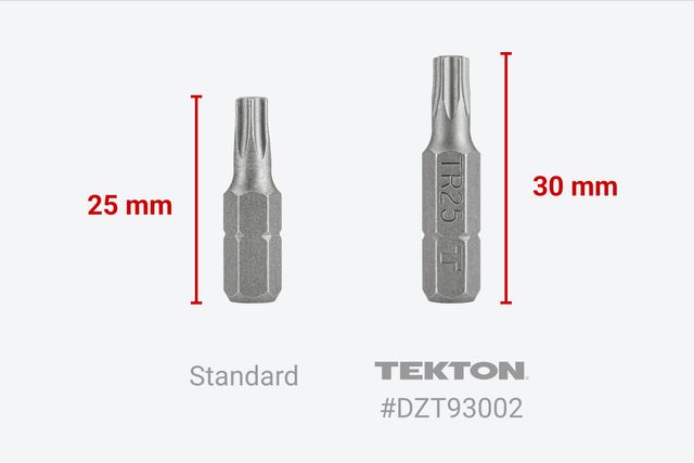 9-Piece 1/4 Inch Metric Tamper Hex Bit Set with Rail | TEKTON