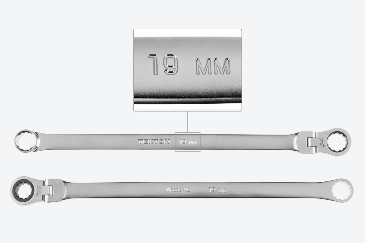 Fixed/Flex Long 12-Point Ratcheting Wrench Set (34-Piece) | TEKTON