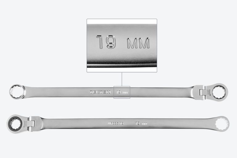 Fixed/Flex Long 12-Point Ratcheting Wrench Set (19-Piece) | TEKTON