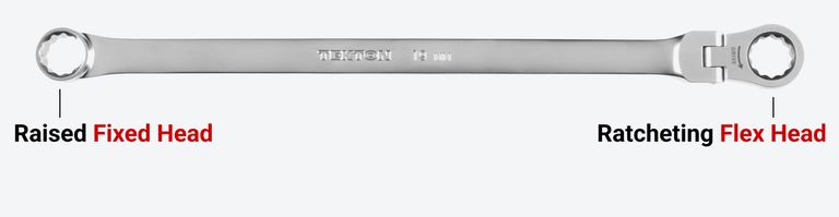 Fixed/Flex Ratcheting Wrench Set with Organizer (15-Piece) | TEKTON