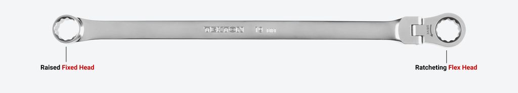 Fixed/Flex Ratcheting Wrench Set with Organizer (19-Piece) | TEKTON