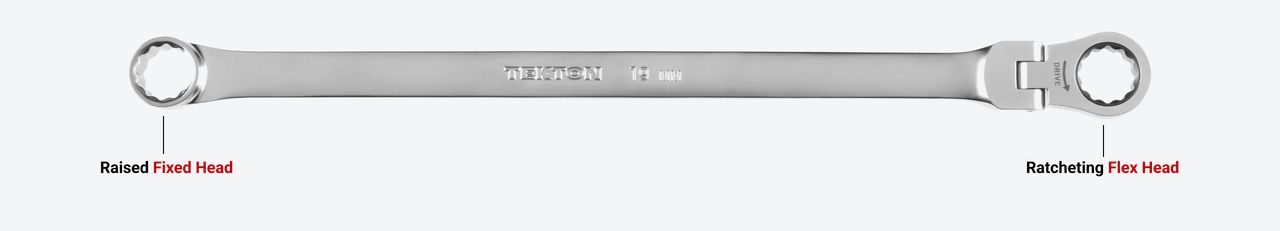 Fixed/Flex Long 12-Point Ratcheting Wrench Set (34-Piece) | TEKTON
