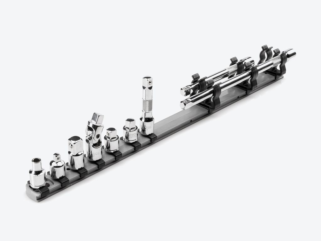 1/4, 3/8, 1/2 Inch Drive Extension/Accessory Set with Rails | TEKTON