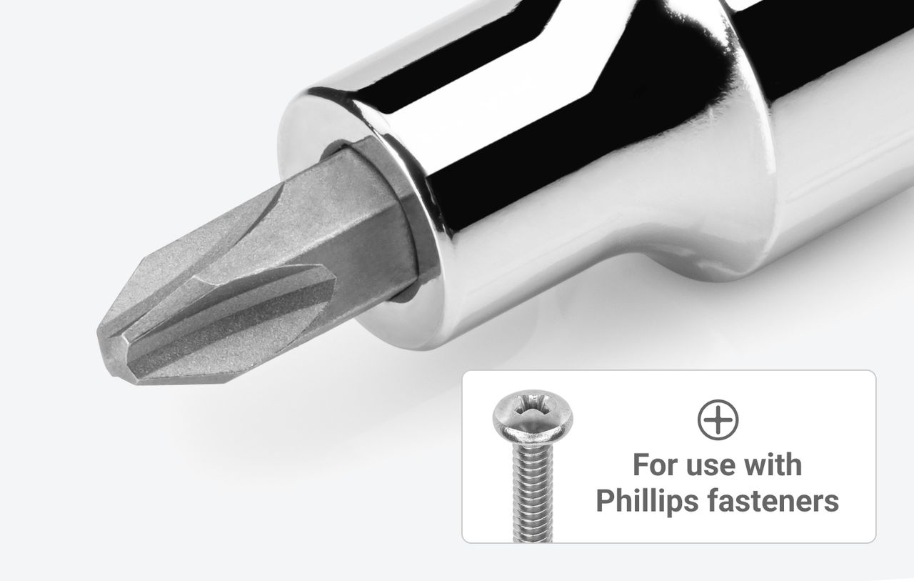 1/2 Inch Drive x #3 Phillips Bit Socket | TEKTON