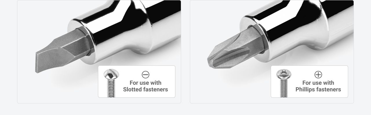 8-Piece 1/2 Inch Drive Phillips/Slotted Bit Socket Set with Rail | TEKTON