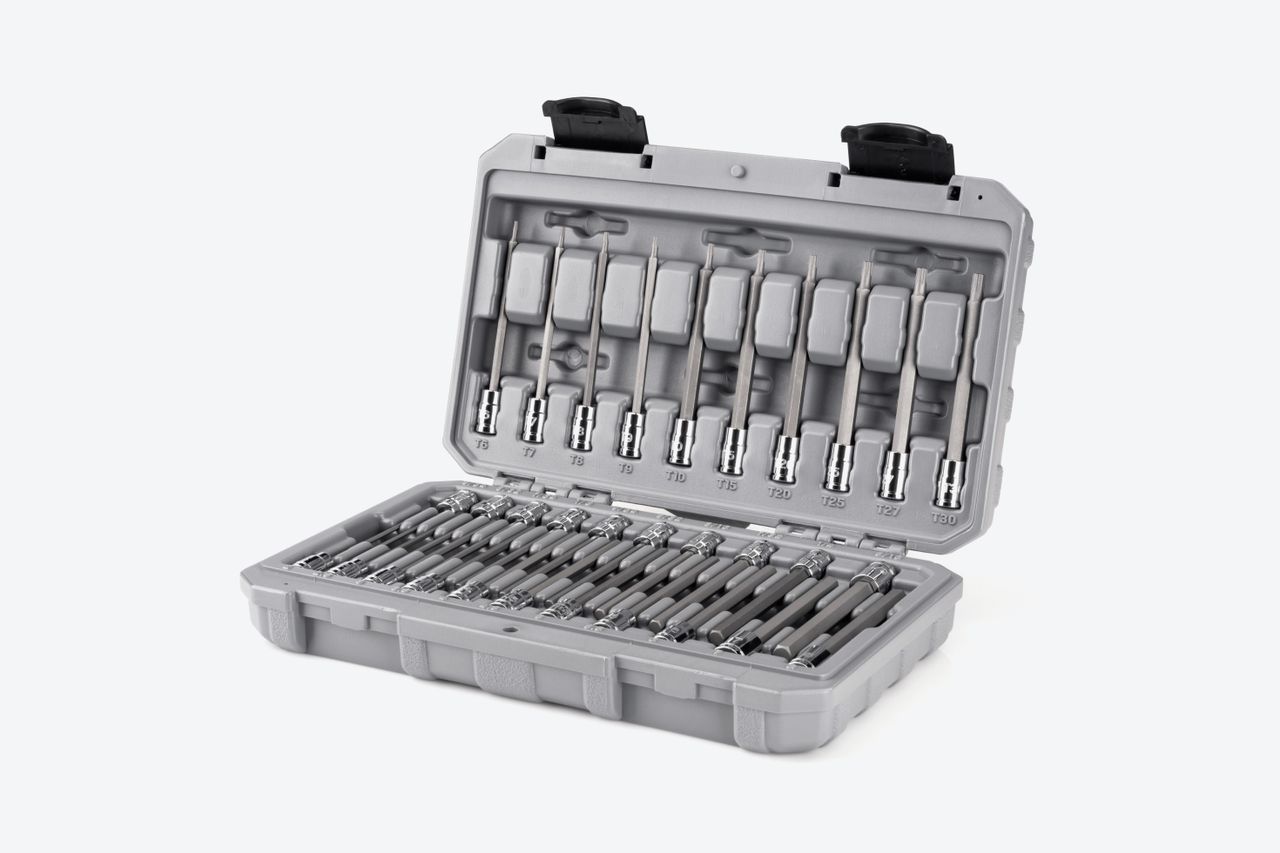 1/4 Inch Drive Long Hex Bit Socket Set with Case (31-Piece) | TEKTON