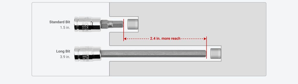 1/4 Inch Drive Long Hex Bit Socket Set with Case (31-Piece) | TEKTON