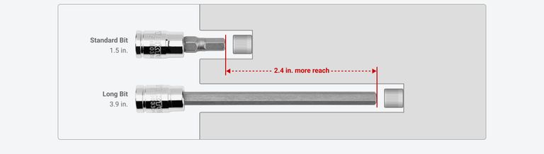 1/4 Inch Drive Long Hex Bit Socket Set with Case (31-Piece) | TEKTON