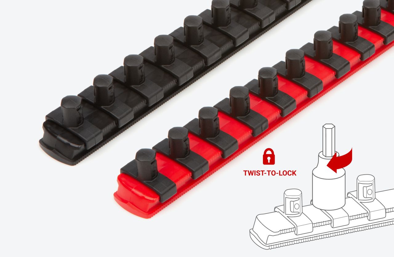 3/8 Inch Drive Hex Bit Socket Set, 19-Piece (Rail) | Tekton | SHB91202