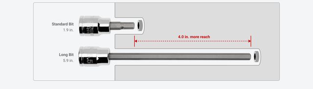 3/8 Inch Drive Long Hex Bit Socket Set (19-Piece) | TEKTON | SHB91315