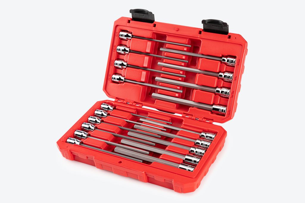 3/8 Inch Drive Long Hex Bit Socket Set (19-Piece) | TEKTON | SHB91315