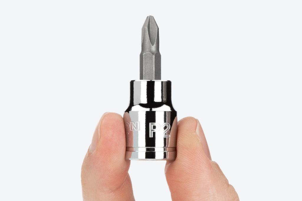 3/8 Inch Drive Phillips/Slotted Bit Socket Set, 8-Piece (Rail) | TEKTON