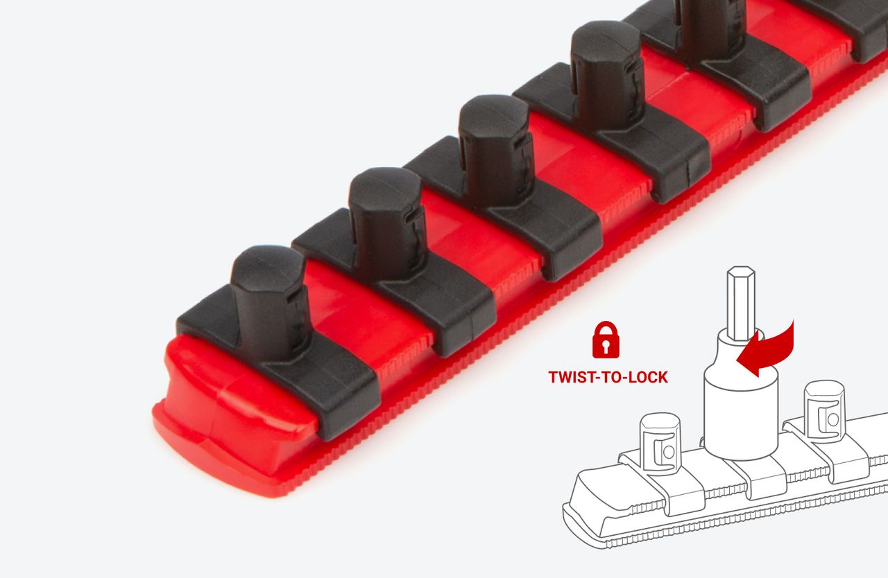 3/8 Inch Drive Hex Bit Socket Set, 11-Piece (Rail) | Tekton | SHB91107