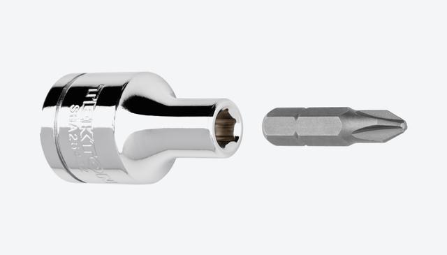 1/2 Inch Drive x 1/4 Inch Magnetic Hex Bit Holder Socket | TEKTON