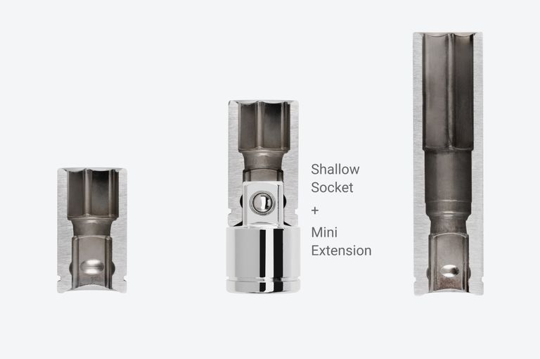 1/4, 3/8, 1/2 Inch Drive Mini Extension Set (3-Piece) | SHA99020 | TEKTON