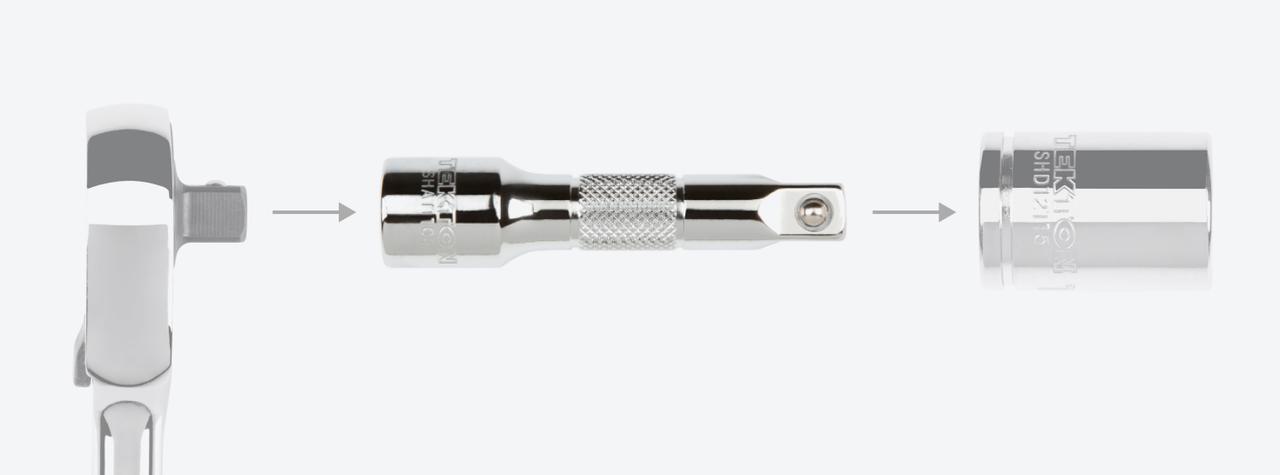 3/8 Inch Hand Drive 4-Piece Extension Set | SHA91011 | TEKTON