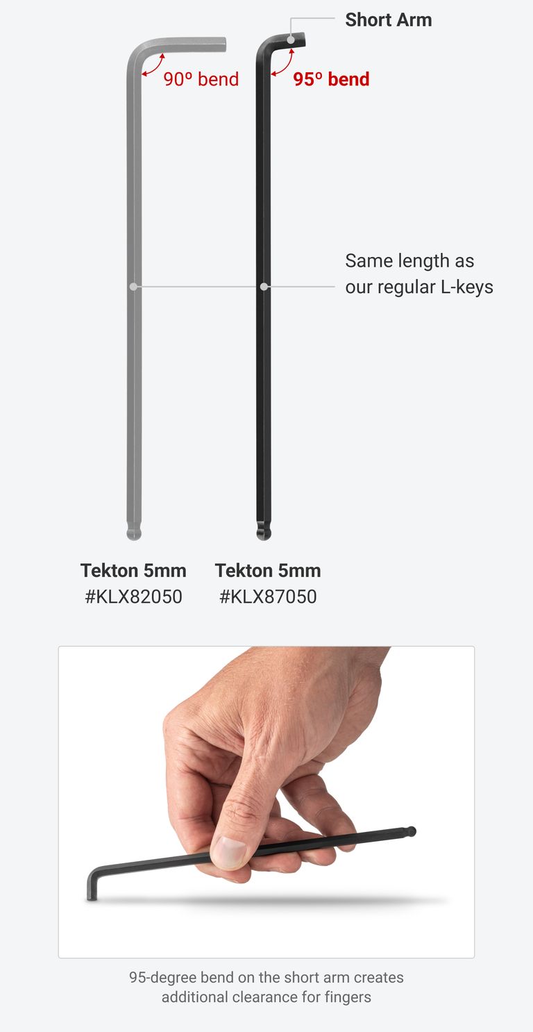 28-Piece Short Arm Ball End Hex L-Key Set (Inch, Metric) | TEKTON