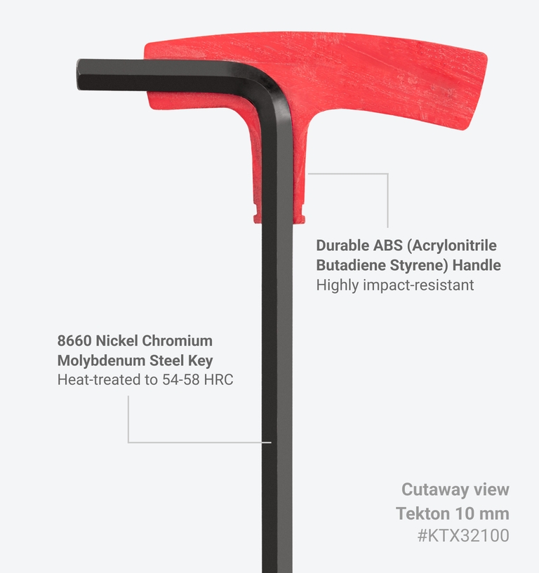 Flat End Hex T-Handle Key Set with Stand (21-Piece) | TEKTON
