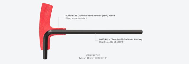 Flat End Hex T-Handle Key Set with Stand (21-Piece) | TEKTON