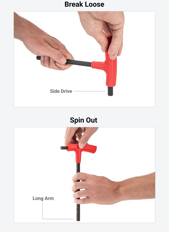 Flat End Hex and Star T-Handle Key Set with Stand (34-Piece) | TEKTON
