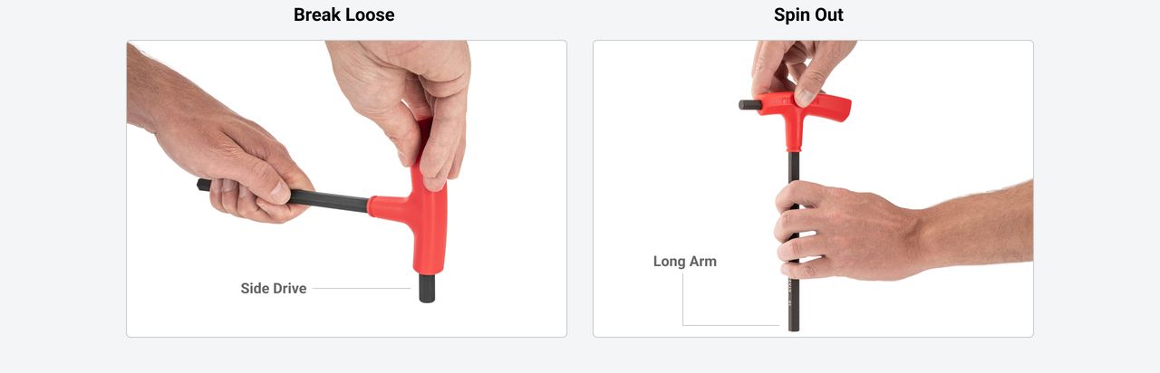 Flat End Hex T-Handle Key Set with Stand (21-Piece) | TEKTON