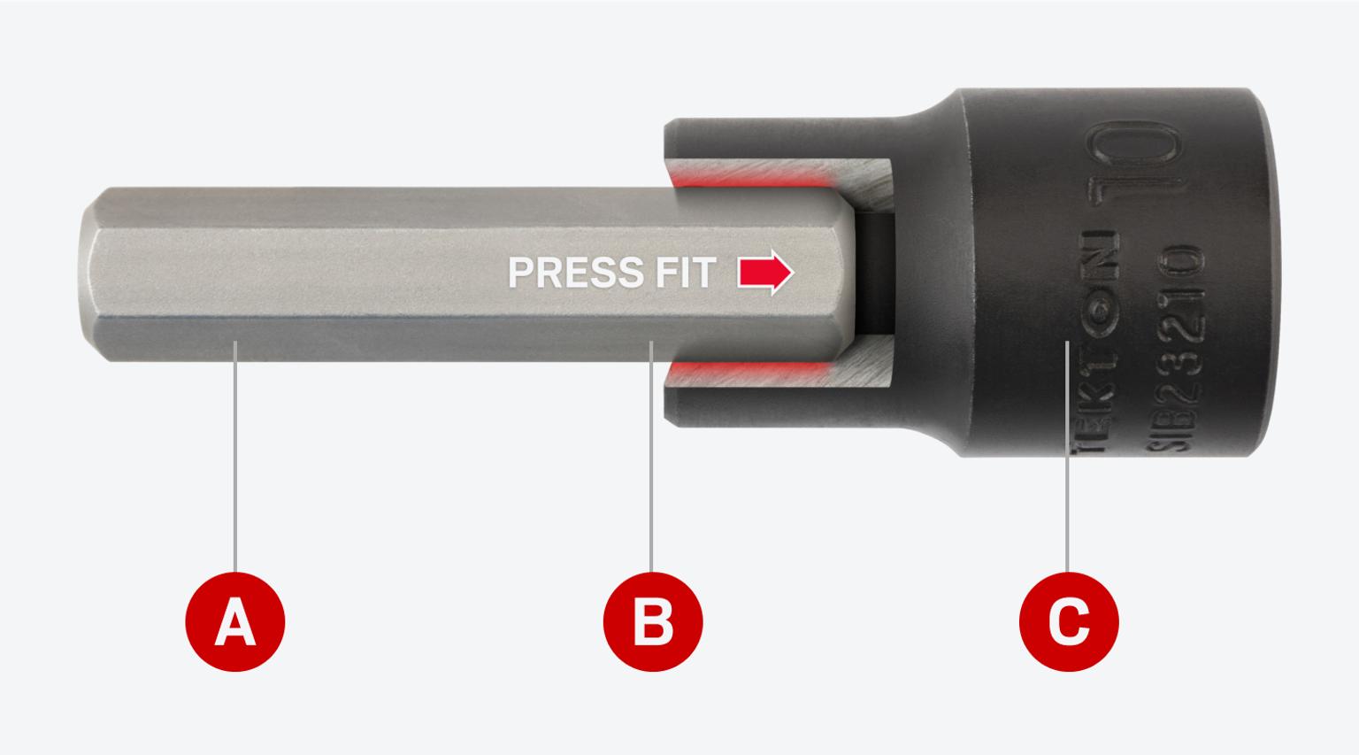 1 2 In Drive Triple Square Impact Bit Socket Set 9 Piece Tekton