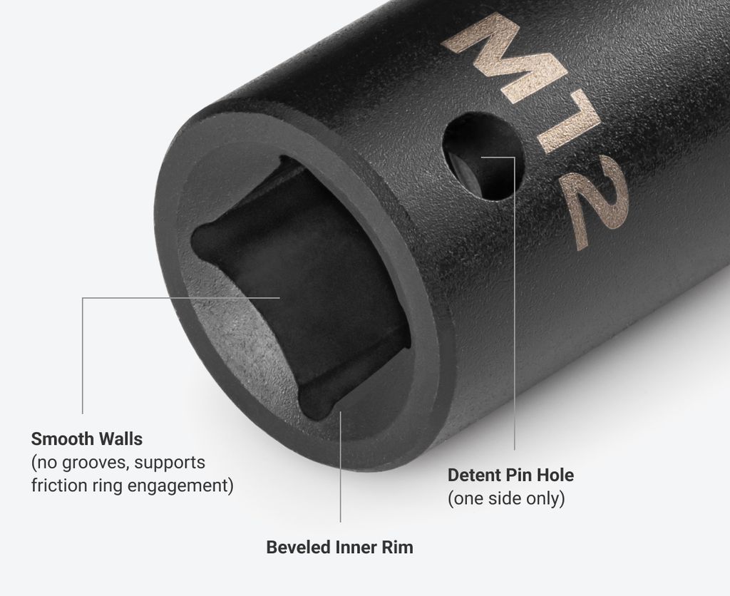 1/2 Inch Drive x M12 Triple Square Impact Bit Socket | TEKTON
