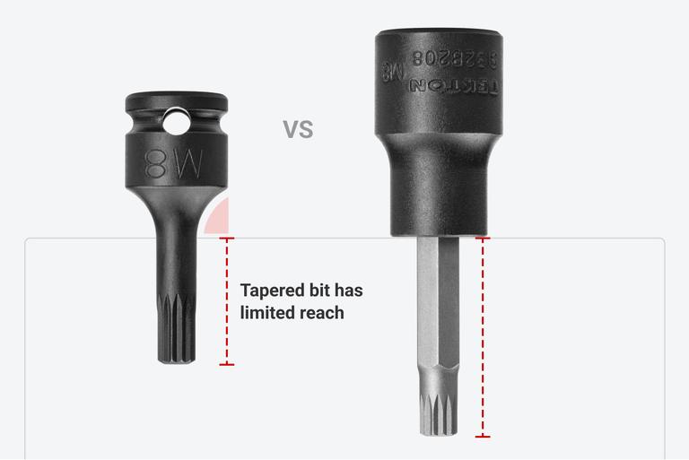 1/2 in Drive Triple Square Impact Bit Socket Set (9-Piece) | TEKTON