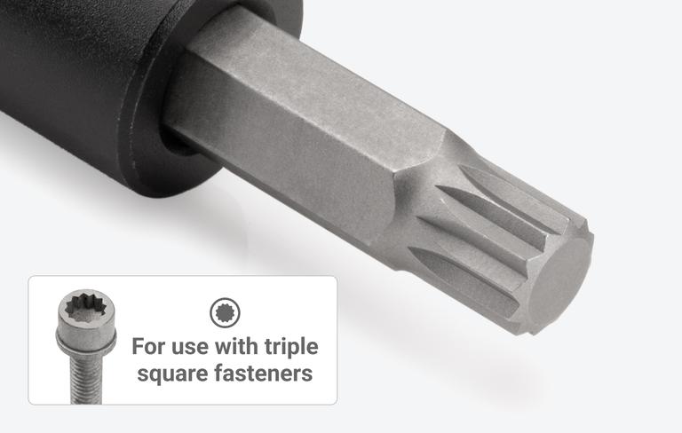 1/2 in Drive Triple Square Impact Bit Socket Set (9-Piece) | TEKTON