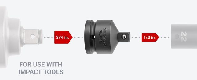 3/4 Inch Drive (F) x 1/2 Inch (M) Impact Reducer | TEKTON