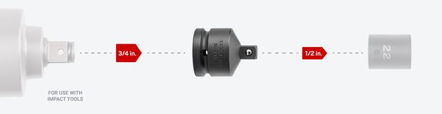 3/4 Inch Drive (F) x 1/2 Inch (M) Impact Reducer | TEKTON