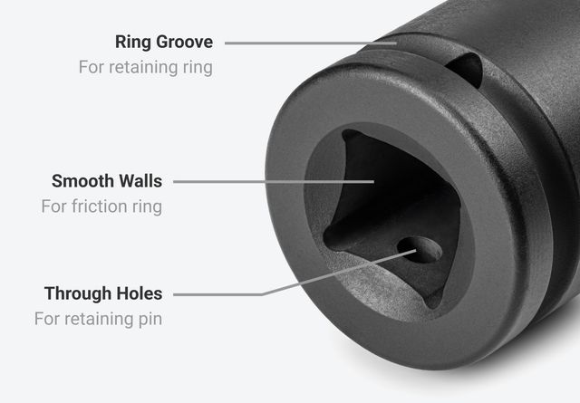3/4 Inch Drive Impact Socket Set with Rails (17–50 mm) | TEKTON