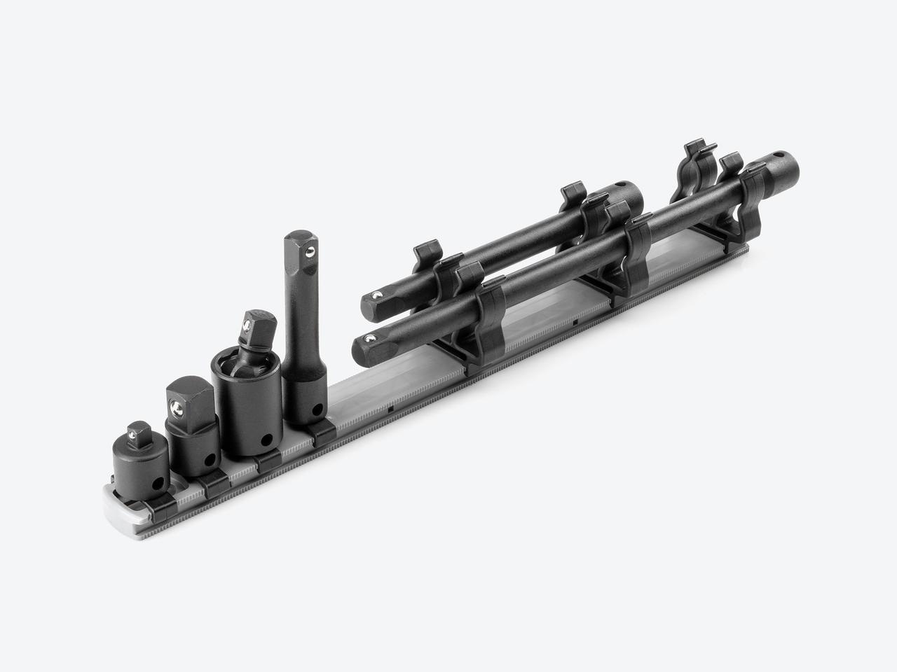 Impact Extension/Accessory Set with Rail (1/4–1/2 in. Drive) | TEKTON