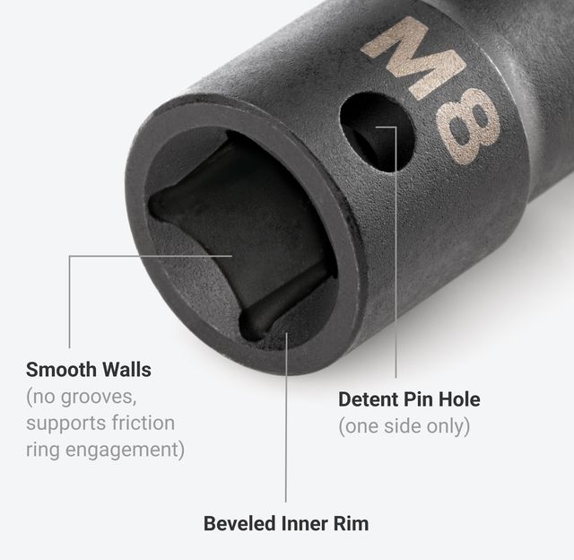 8-Piece 3/8 Inch Drive Triple Square Impact Bit Socket Set | TEKTON