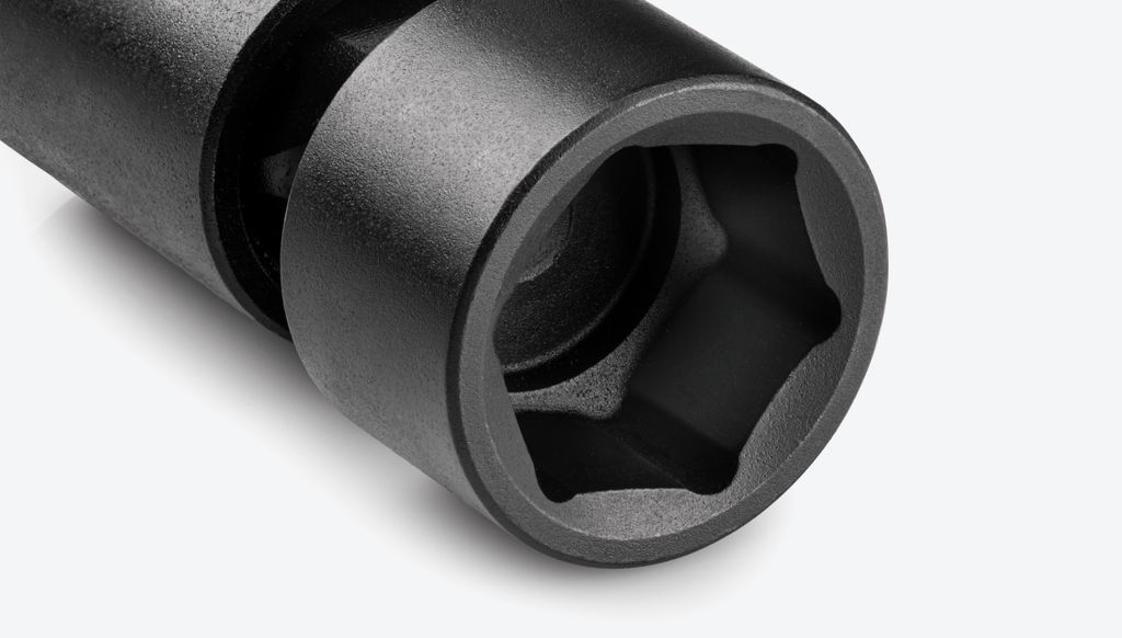 3/8 Inch Drive U-Joint Impact Socket Set with Rail (19-Piece) | TEKTON