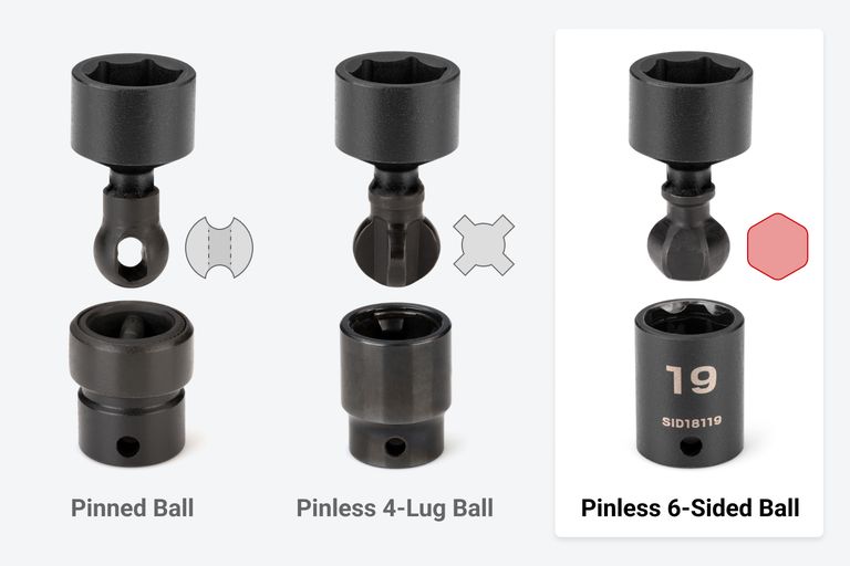 3/8 Inch Drive Shallow 6pt U-Joint Impact Socket Set, 15-pc. | TEKTON