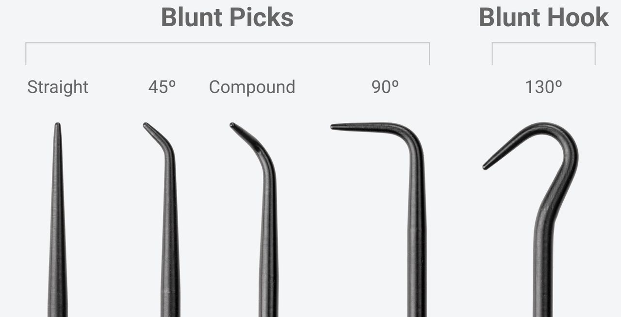 Blunt Pick and Hook Set with Pouch (5-Piece) | TEKTON